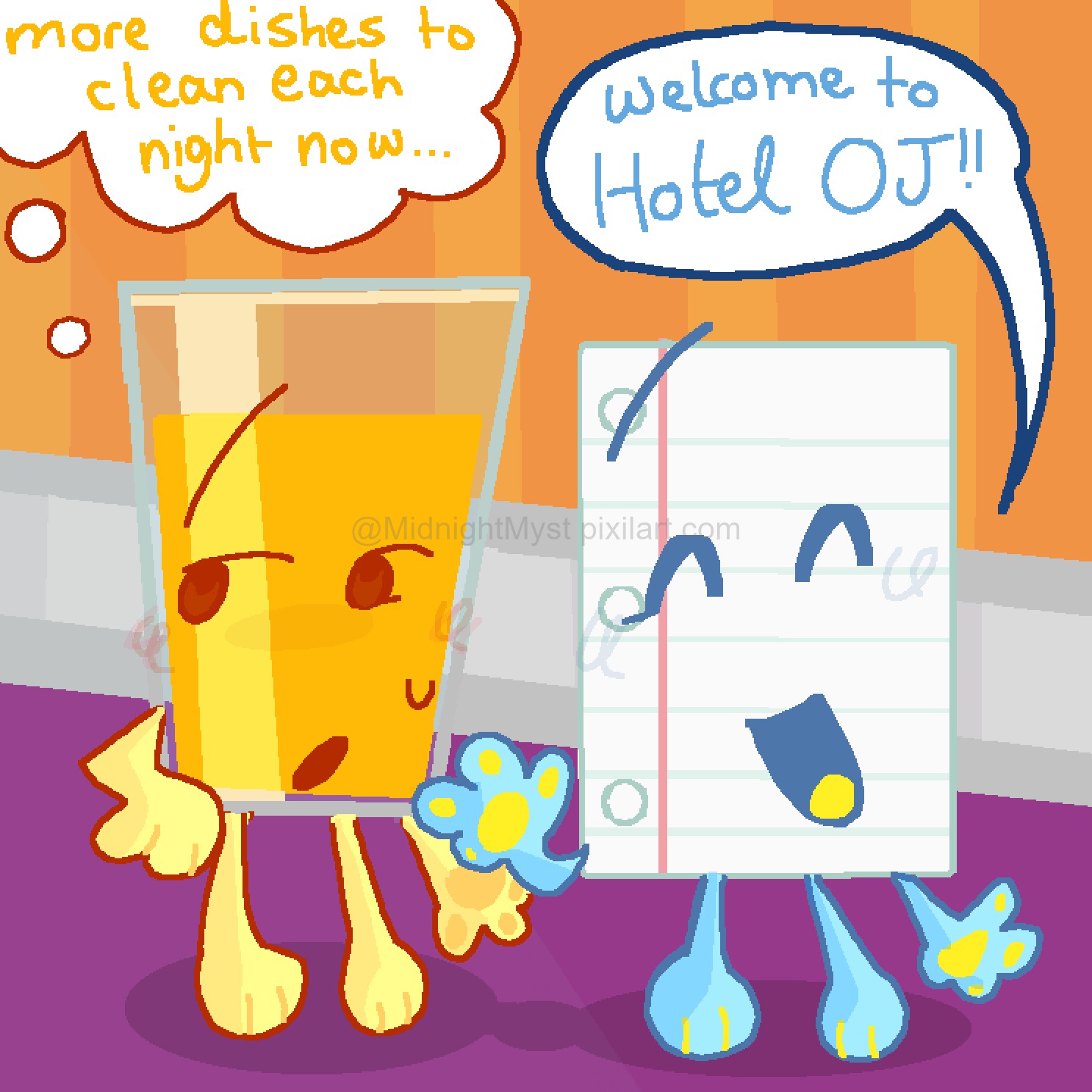Pixilart - Oj and Paper!!1! by MidnightMyst