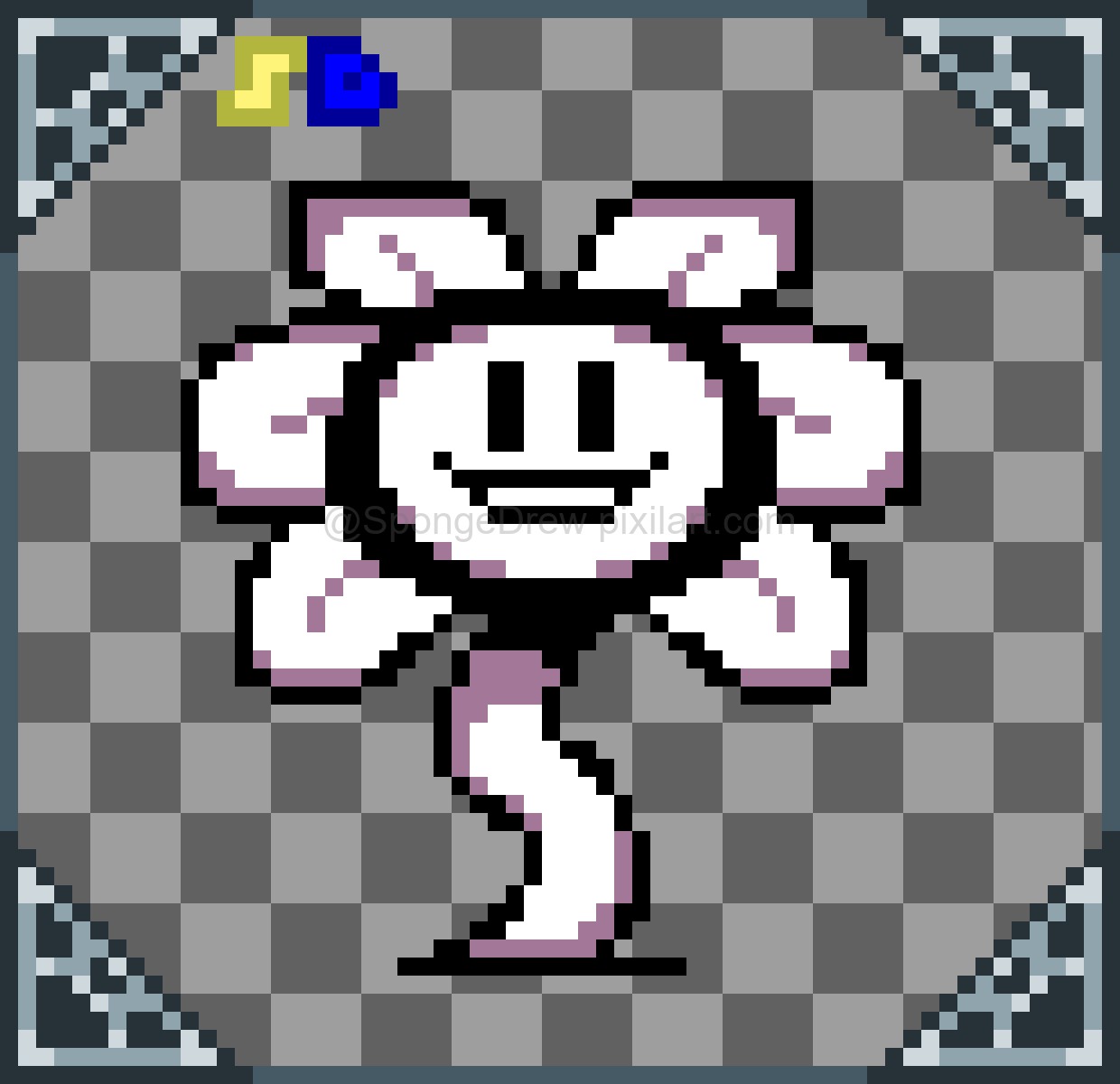 Pixilart - Flowey sprite by SpongeDrew