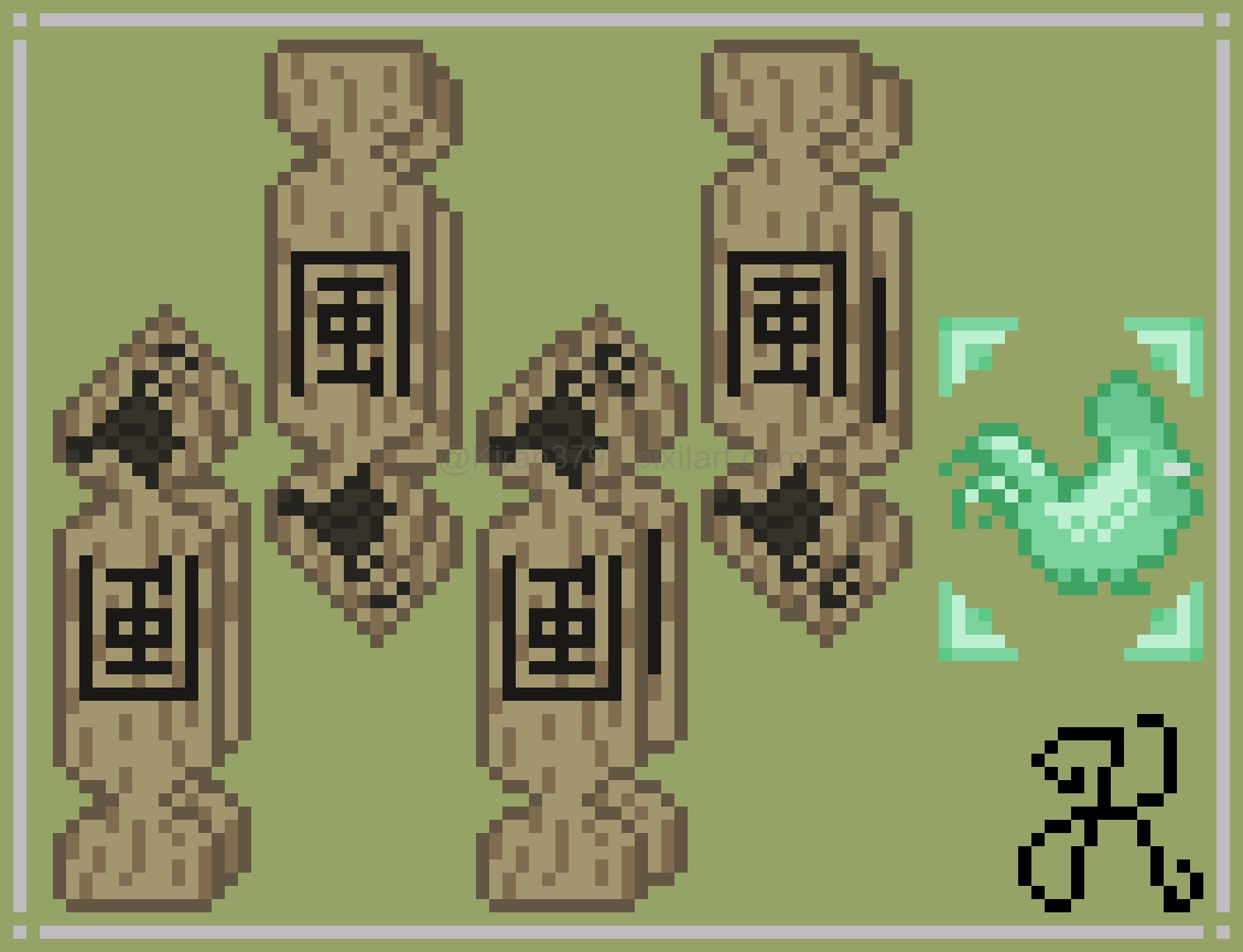 Pixilart - Summoning scroll II: rooster (wind) by Kiran3790